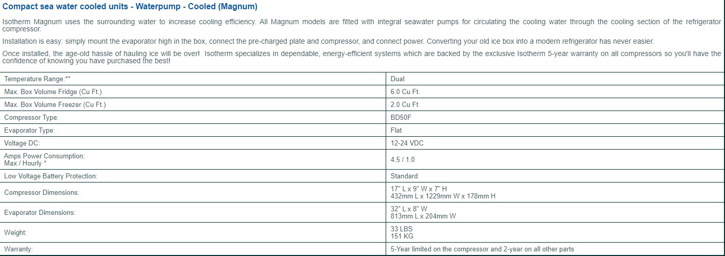 Water Cooled Magnum 2511 (Sea Water) - Flagship Marine